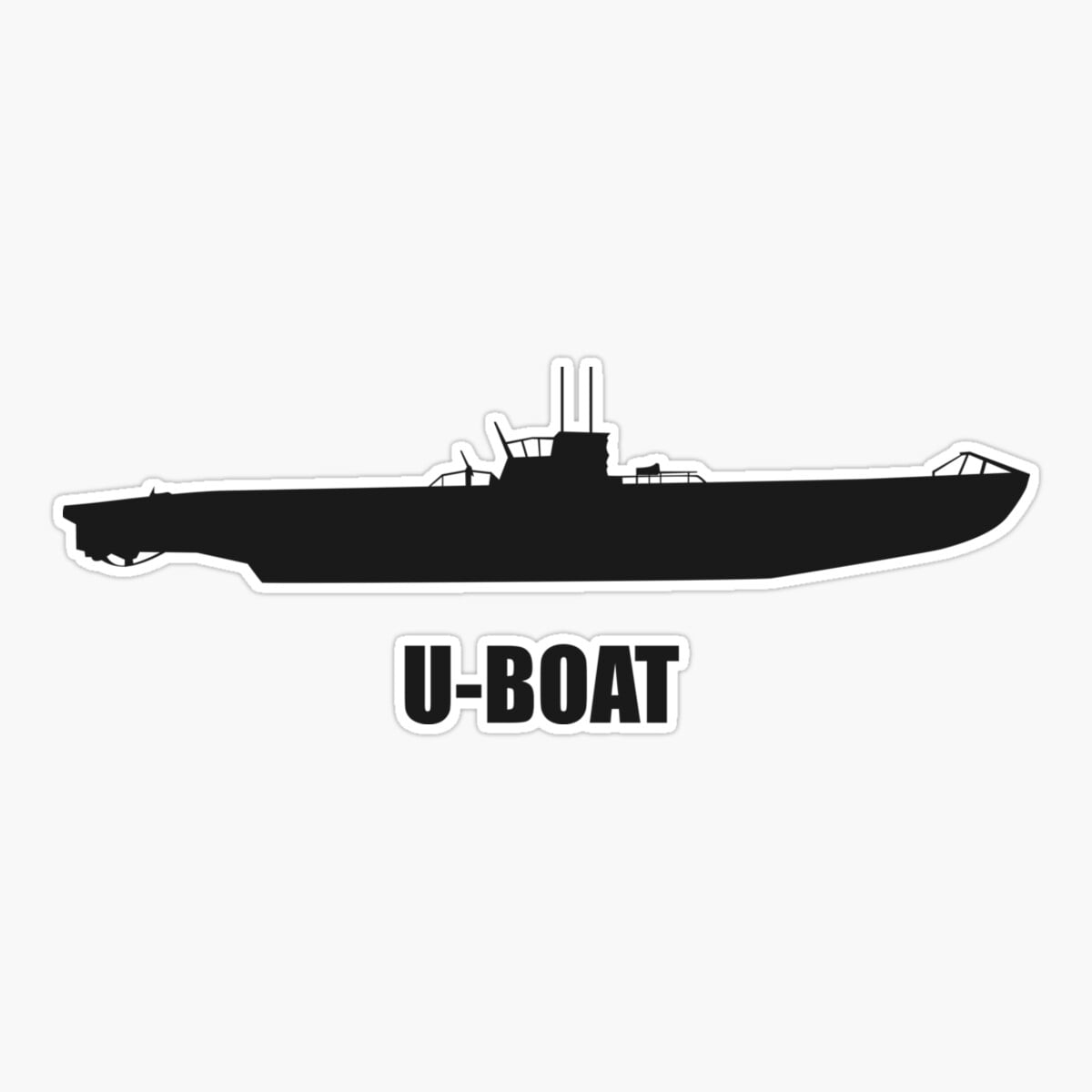 Maneki U-Boat Sticker, Phone Decal Water Bottle Stickers Car Decals ...