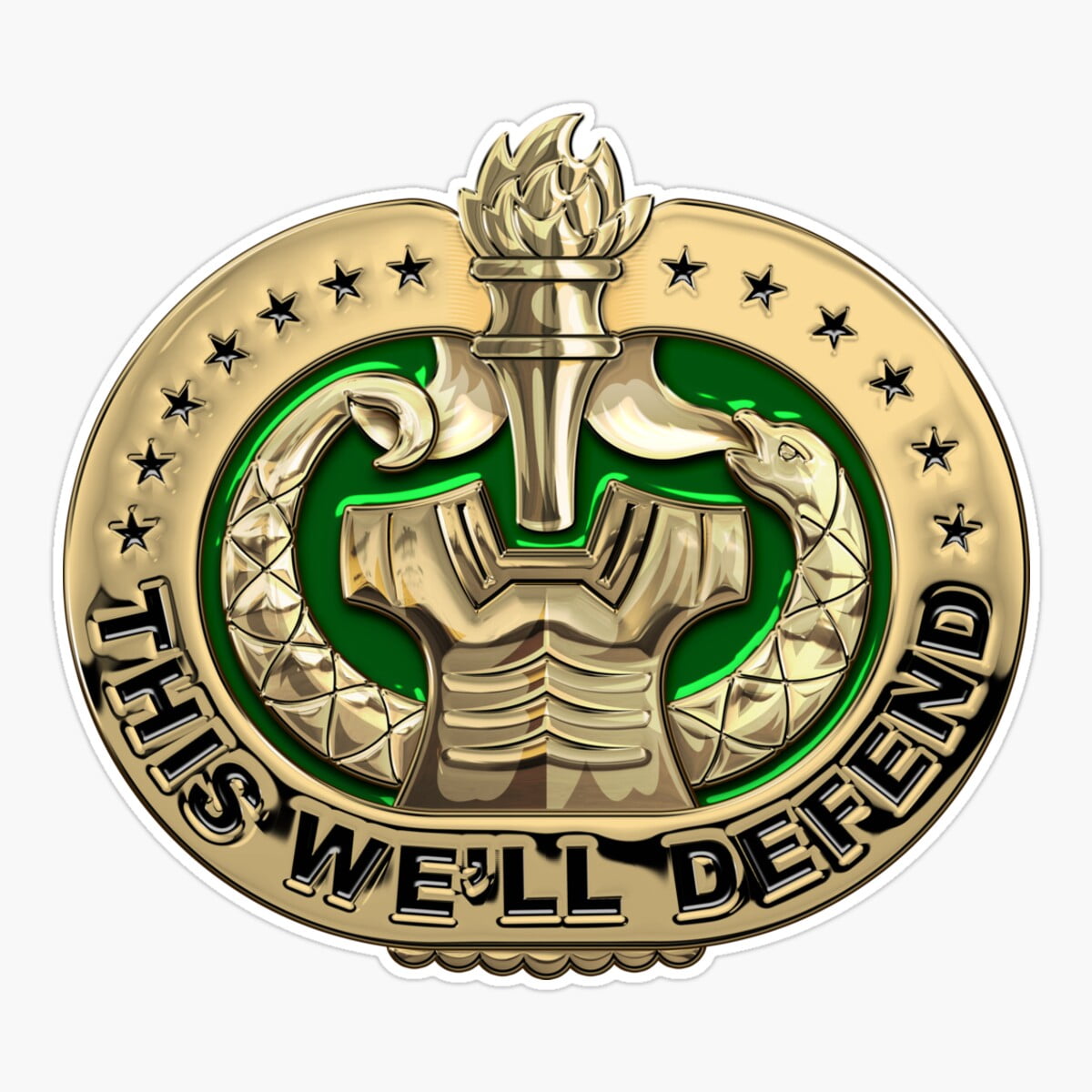 Maneki U.S. Army Drill Sergeant Identification Badge Over White Leather ...