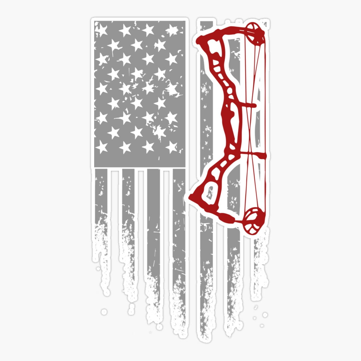 Maneki U.S. Lag With Archery Bow Er, Phone Decal Water Bottle Stickers ...