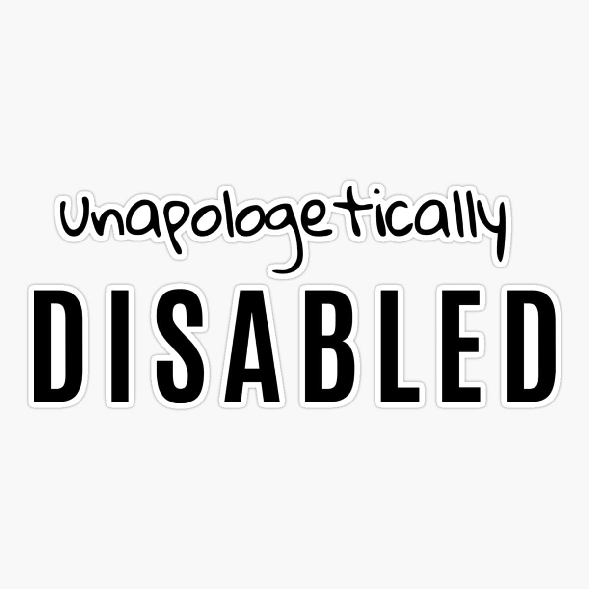 Maneki Unapologetically Disabled Er, Phone Decal Water Bottle Stickers ...