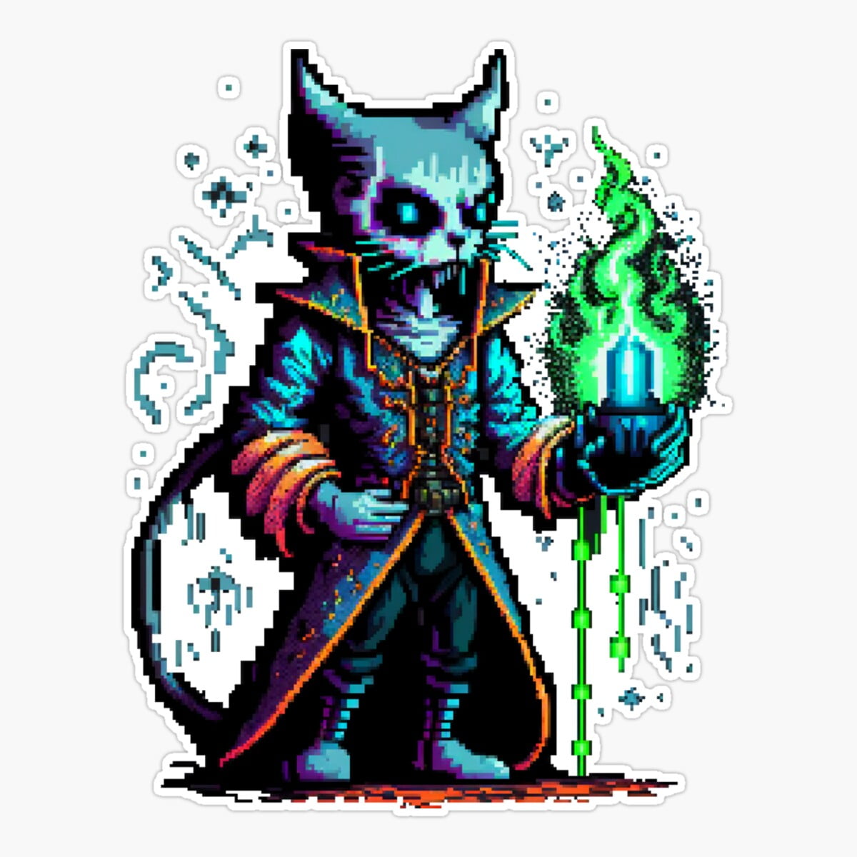 Maneki Undead Cat I Sticker, Phone Decal Water Bottle Stickers Car ...