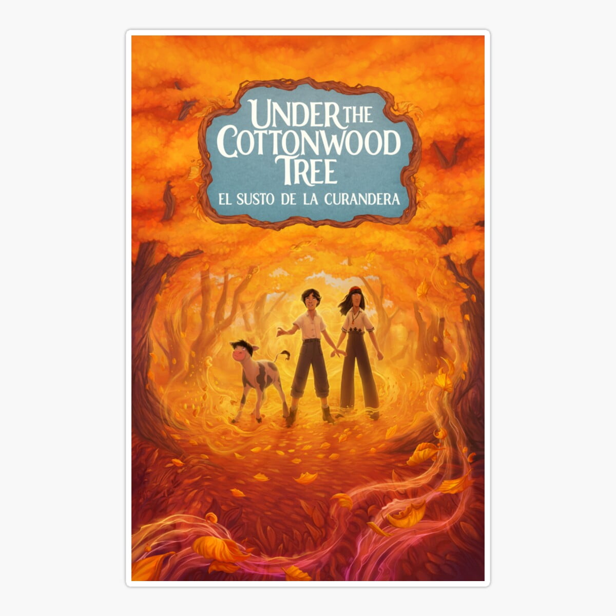 Maneki Under The Cottonwood Tree Book Cover Sticker, Phone Decal Water ...