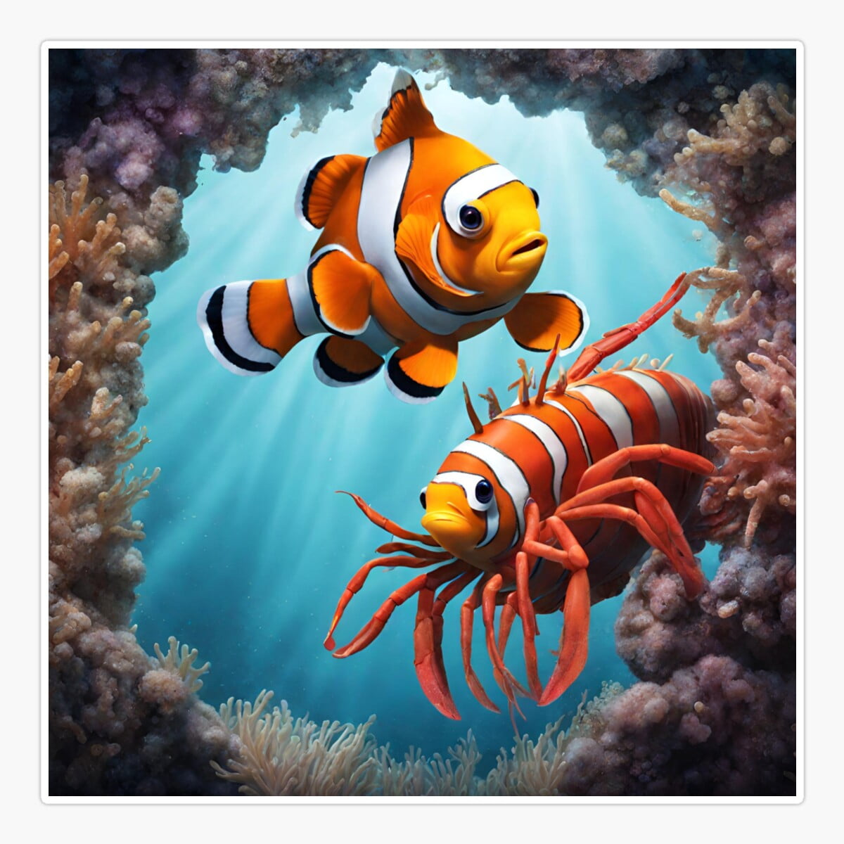 Maneki Underwater Oddities: A Clownish And A Lobster Attempt A Stand-Up ...