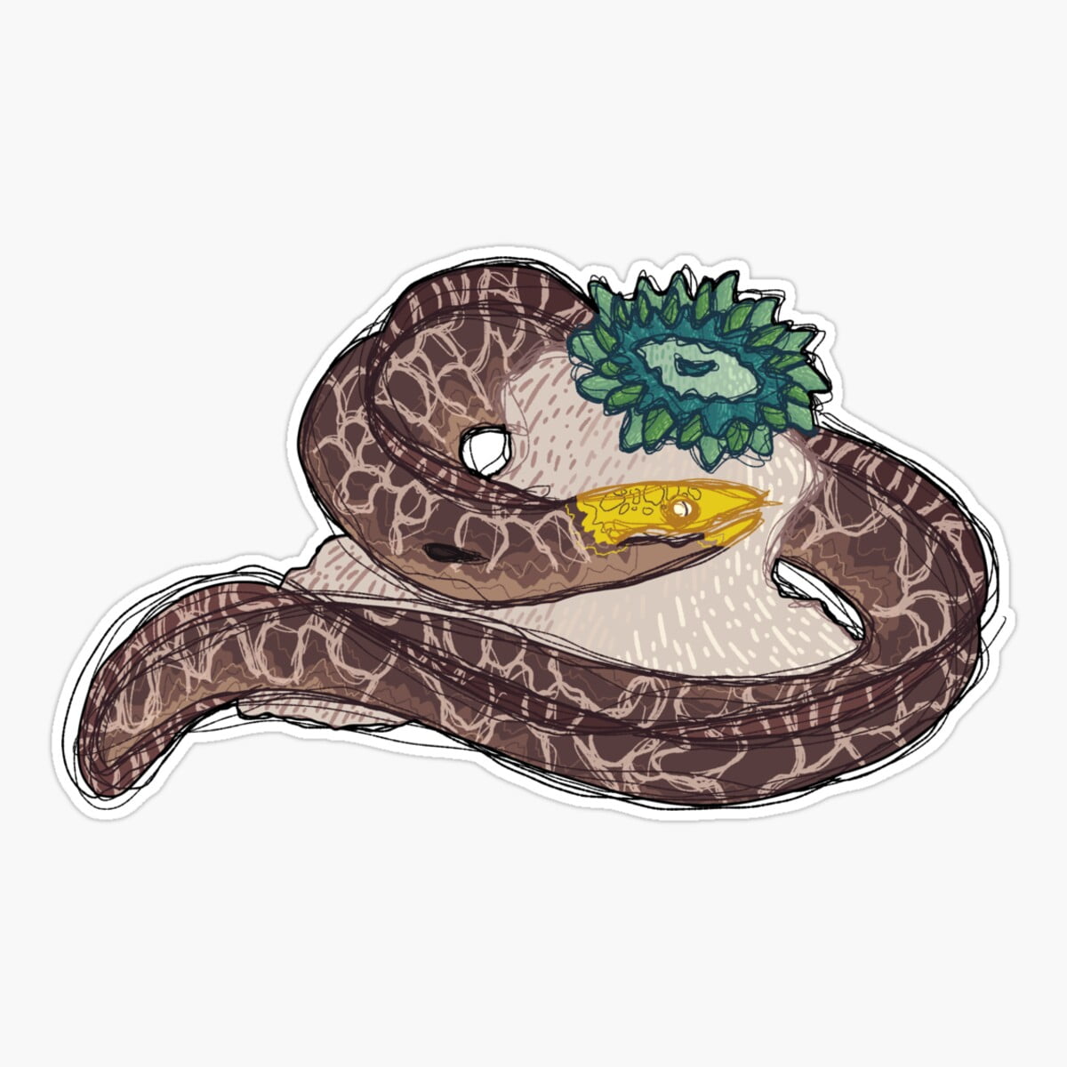 Maneki Undulated Eel Er, Phone Decal Water Bottle Stickers Car Decals ...