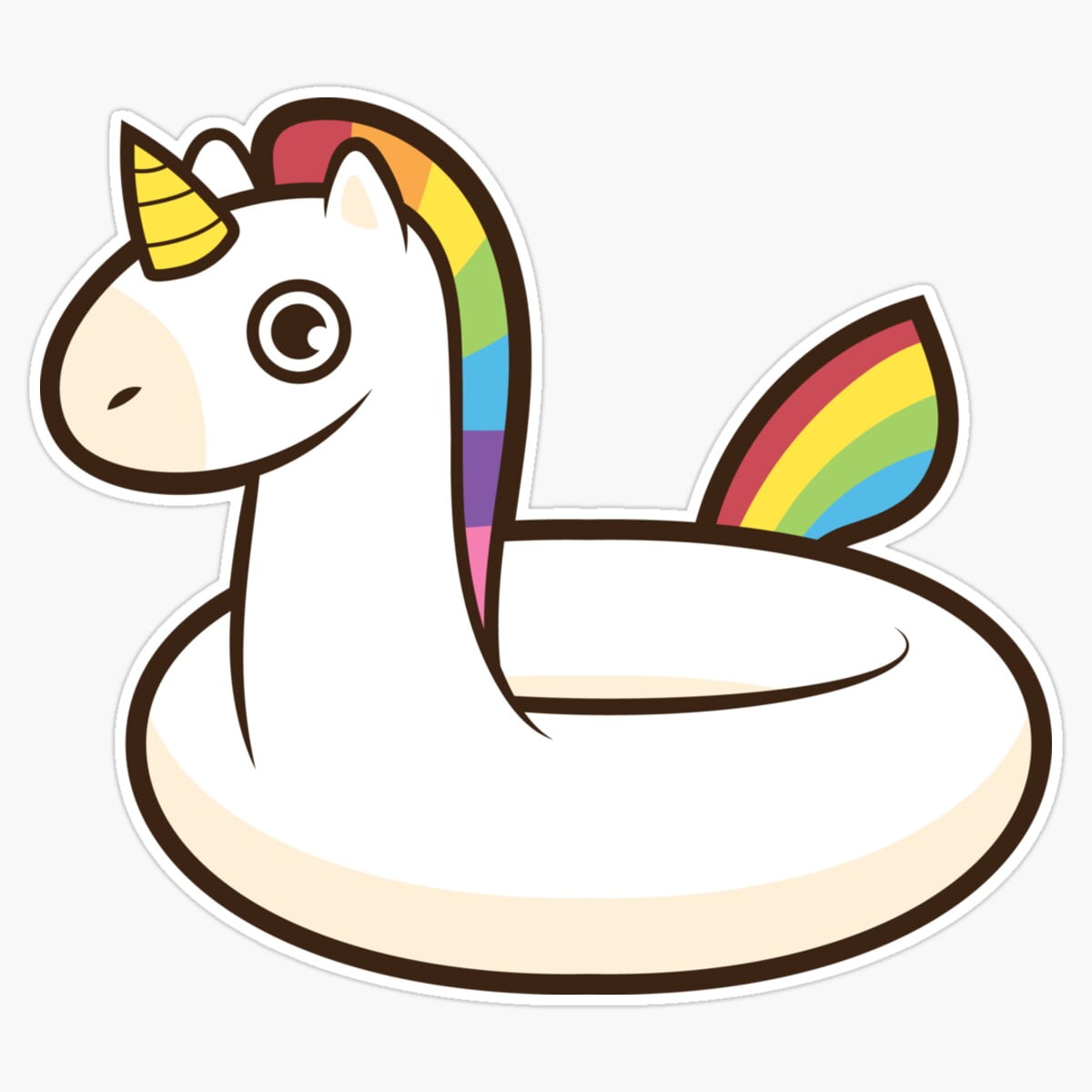 Maneki Unicorn Float Er, Phone Decal Water Bottle Stickers Car Decals ...