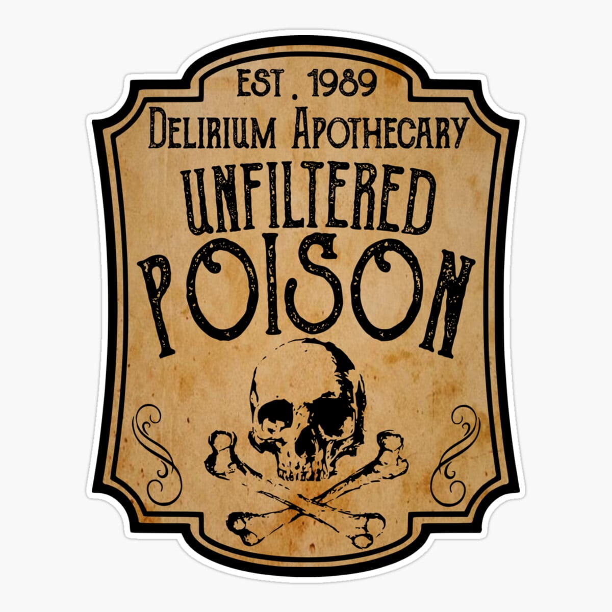 Maneki Uniltered Poison Potion Label Er, Phone Decal Water Bottle ...