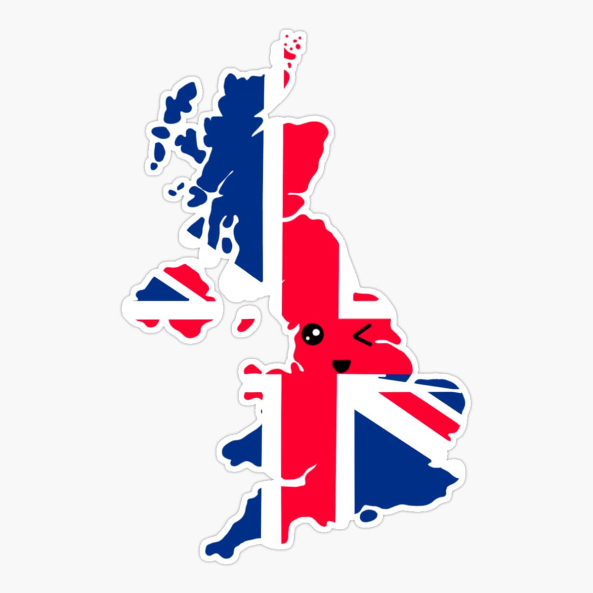 Maneki United Kingdom Sticker, Phone Decal Water Bottle Stickers Car ...