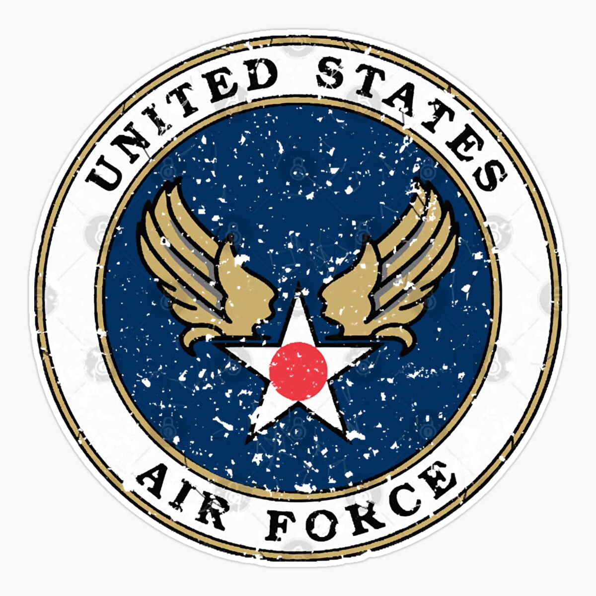 Maneki United Stated Air Force Usaf Vintage Logo Er, Phone Decal Water ...