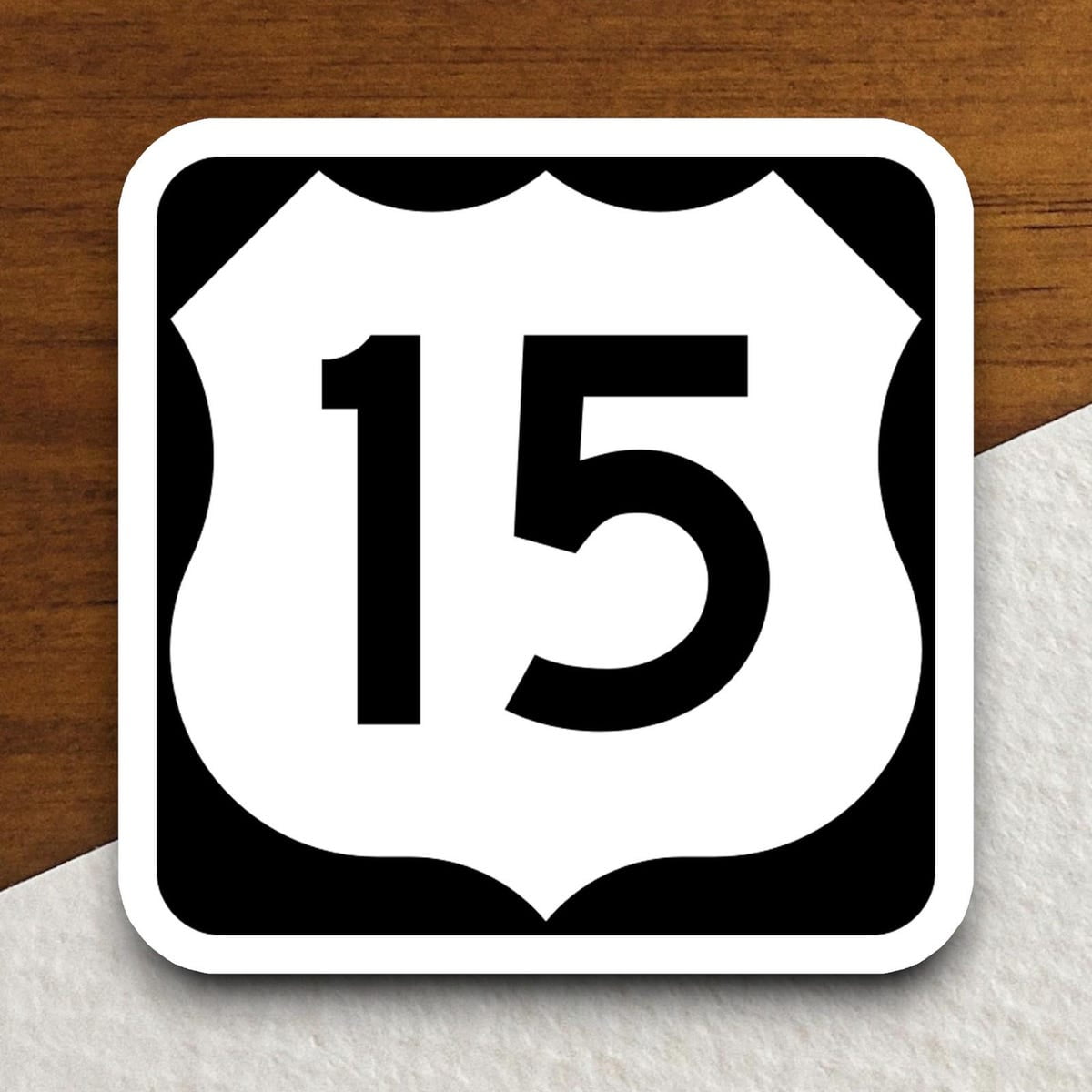Maneki United States Route 15 Road Sign Sticker, Road Trip Sticker ...