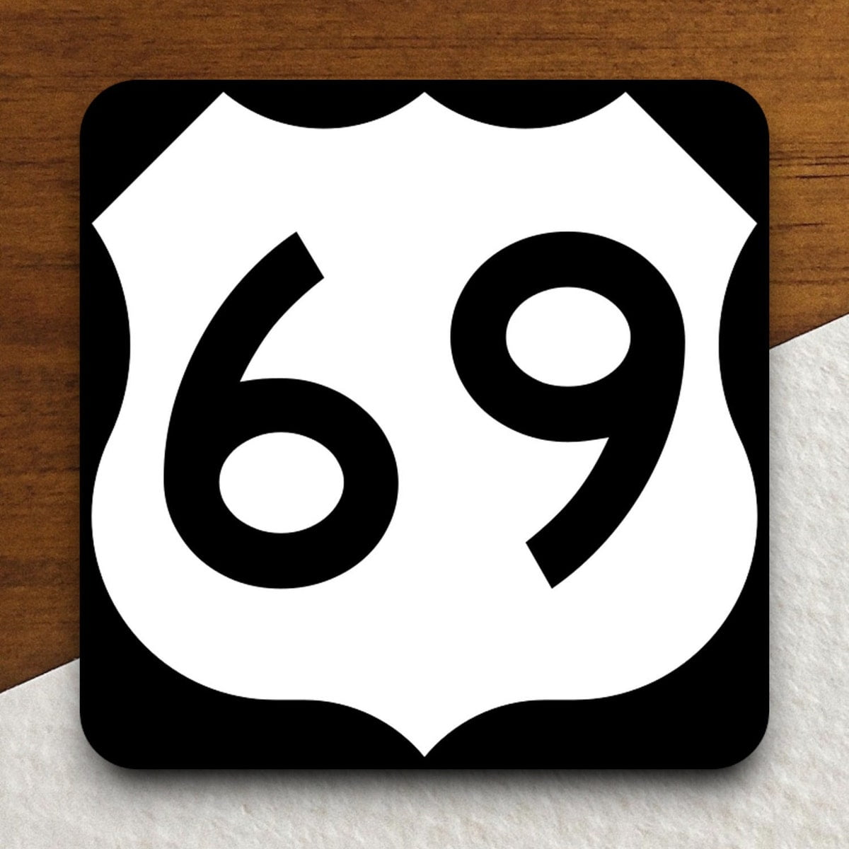 Maneki United States Route 69 Road Sign Sticker, Road Trip Sticker ...