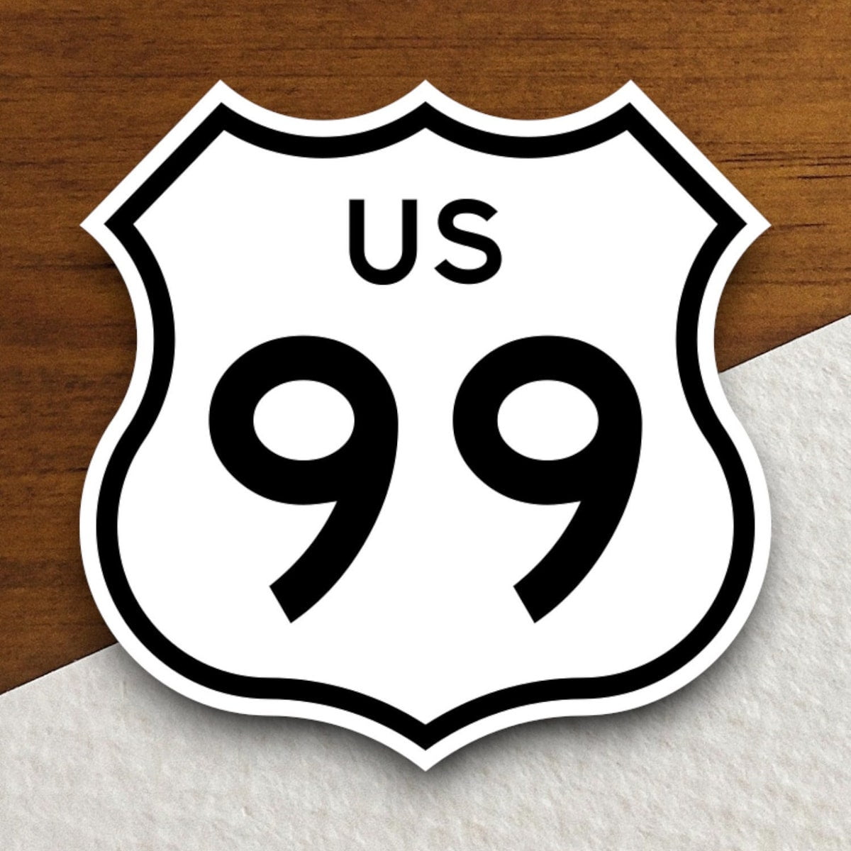 Maneki United States Route 99 Road Sign Sticker, Road Trip Sticker ...