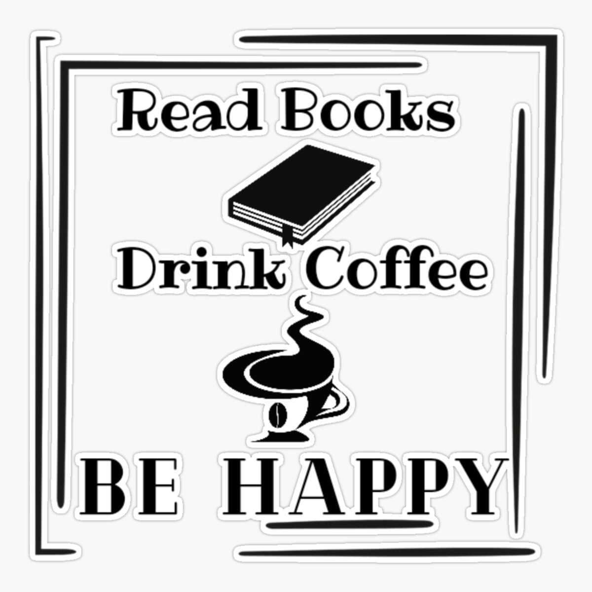 Maneki Unny Bookworm Coe Reading T-Shirt , Drink Coe Read Books Be ...