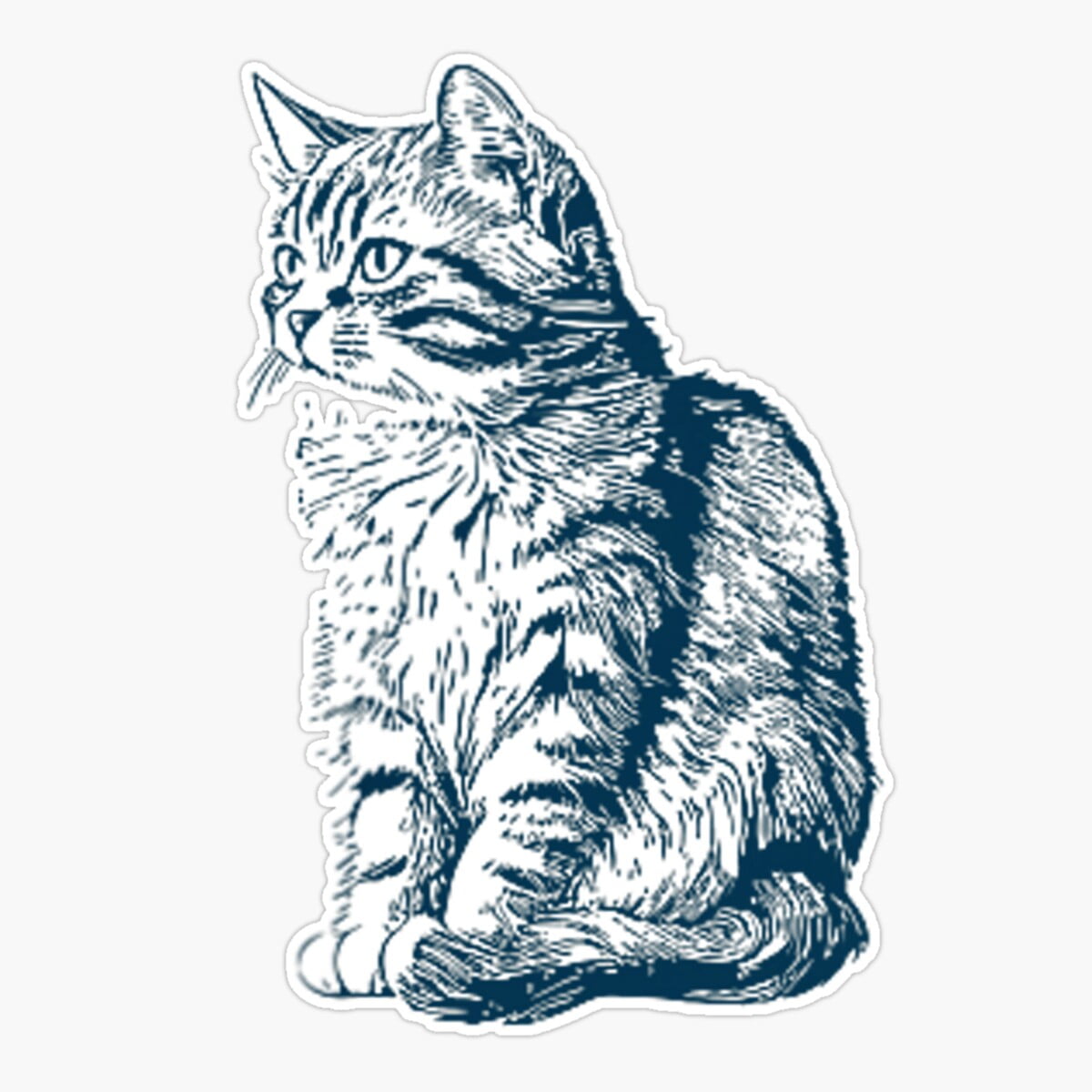 Maneki Unny Cat Tree S, Ine Cat Sticker, Phone Decal Water Bottle ...