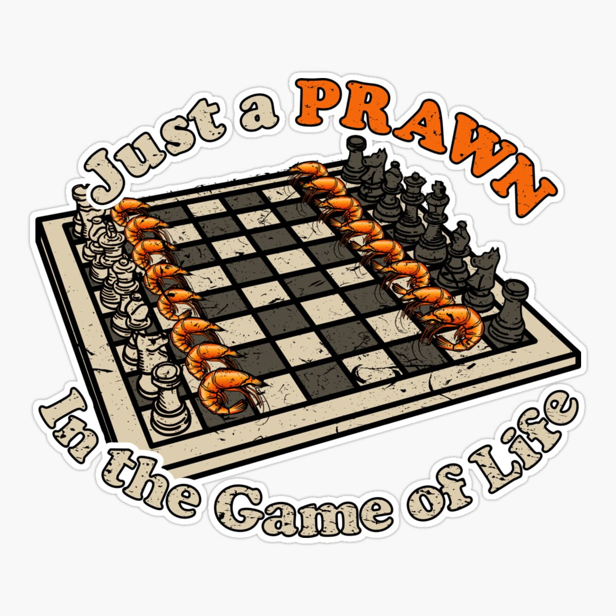 Maneki Unny Demotivational Chess Quote Shrimp/Pawn Pun Er, Phone Decal ...