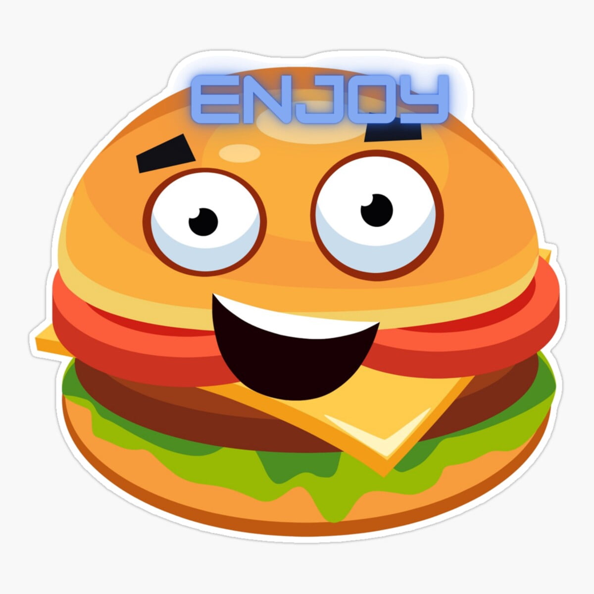 Maneki Unny Hamburger Sticker, Phone Decal Water Bottle Stickers Car ...
