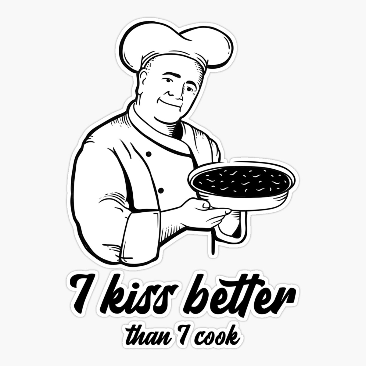 Maneki Unny Kiss Cooking Che Cute Resh Dish Sticker, Phone Decal Water Bottle Stickers Car ...