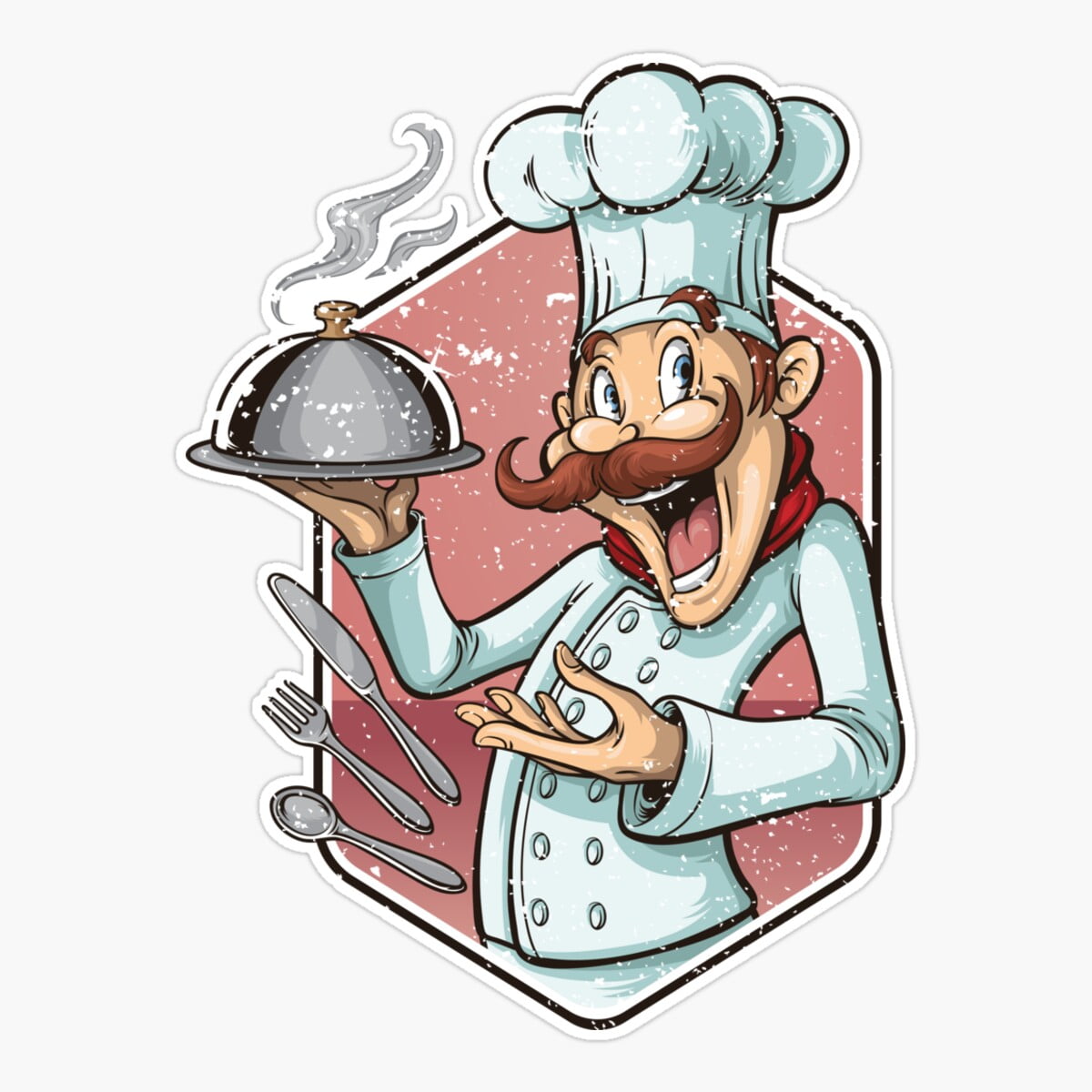 Maneki Unny Retro Che Vintage Cook Sticker, Phone Decal Water Bottle ...