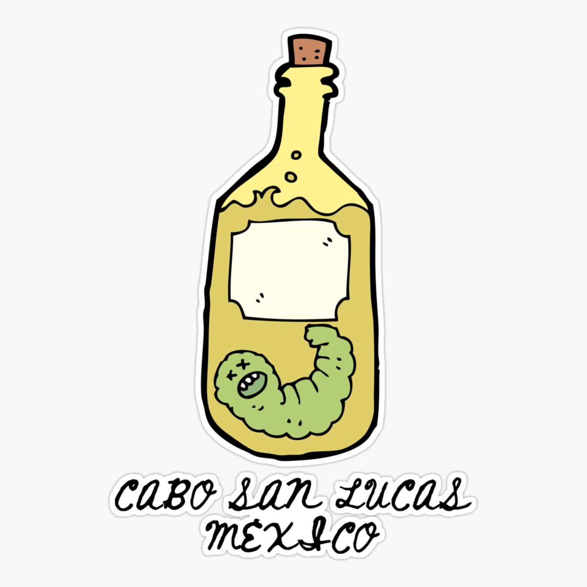 Maneki Unny Tequila Cabo San Lucas Mexico Sticker, Phone Decal Water ...