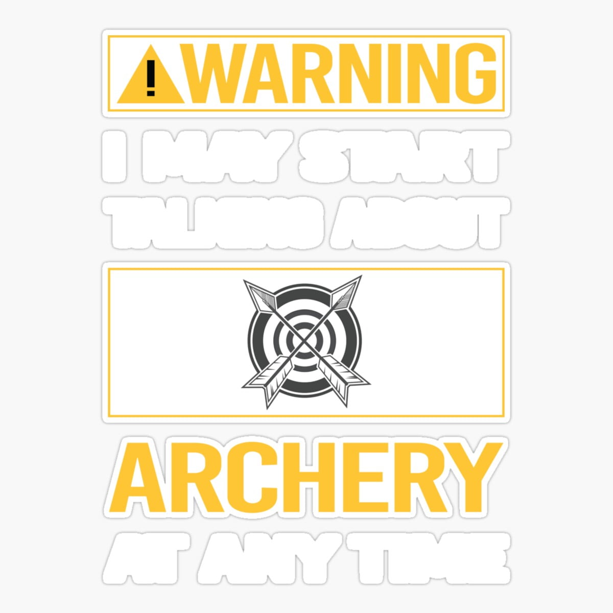 Maneki Unny Warning Archery Archer Arrow Arrows Bow Er, Phone Decal ...