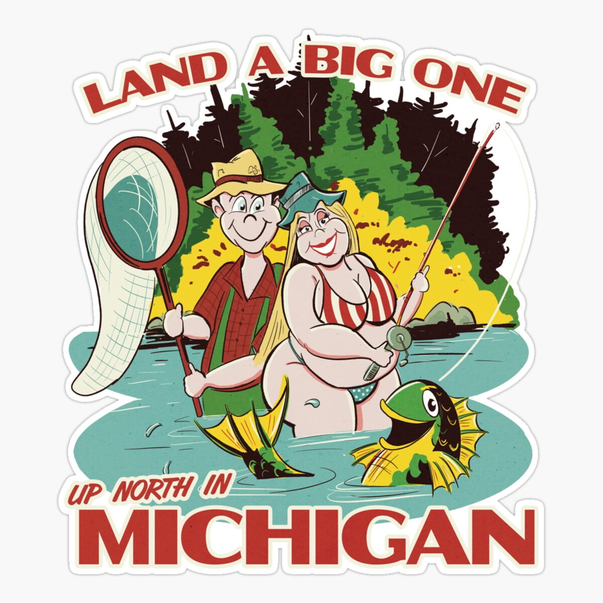 Maneki Up North In Michigan - Unny Body Positive Ishing Er, Phone Decal ...