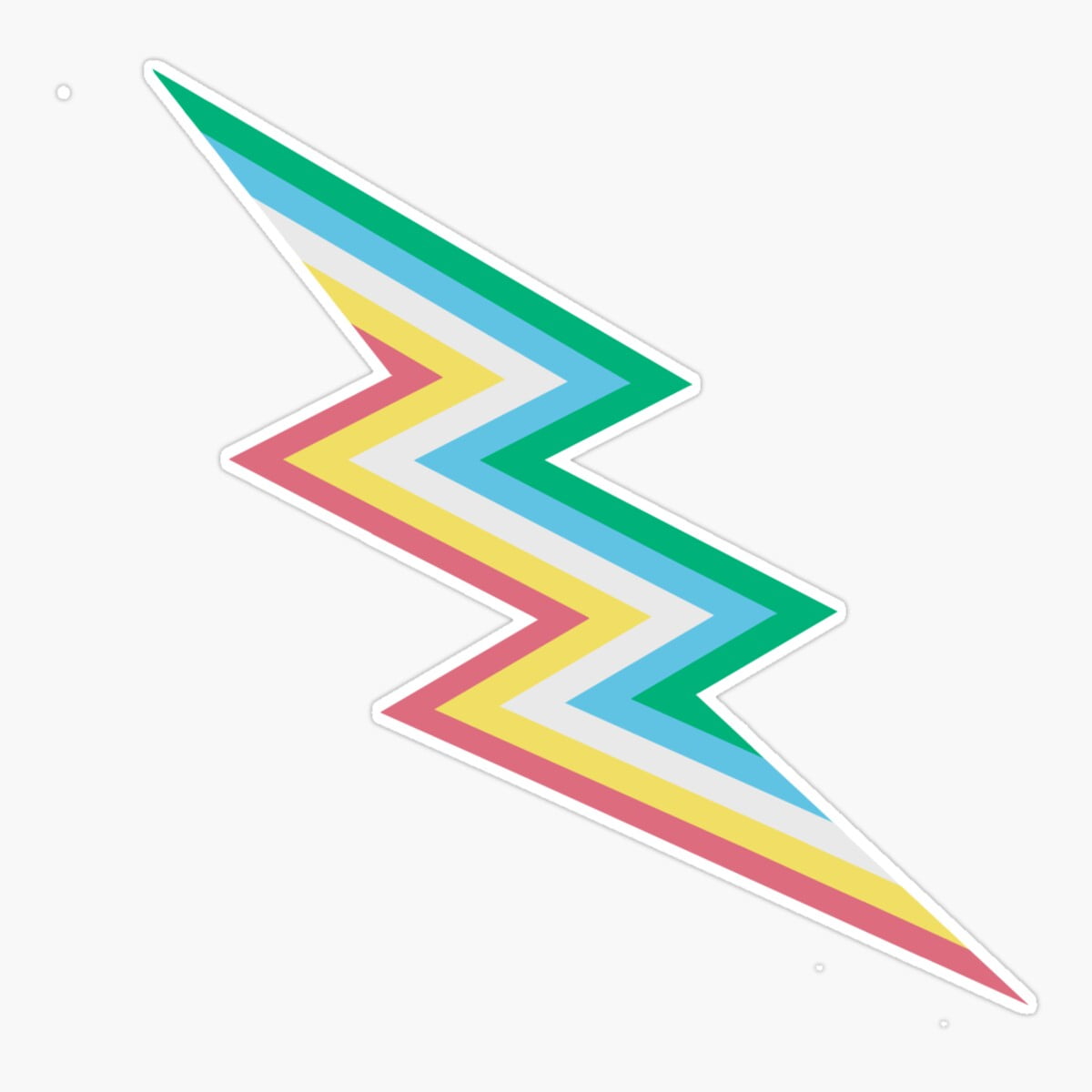 Maneki Updated Disability Pride Flag Lightning Bolt Er, Phone Decal ...