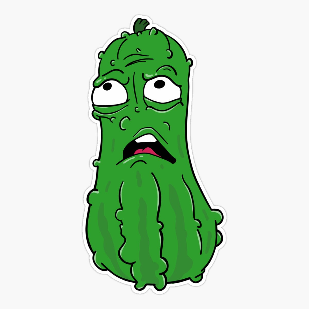 Maneki Upset Pickle Sticker, Phone Decal Water Bottle Stickers Car ...