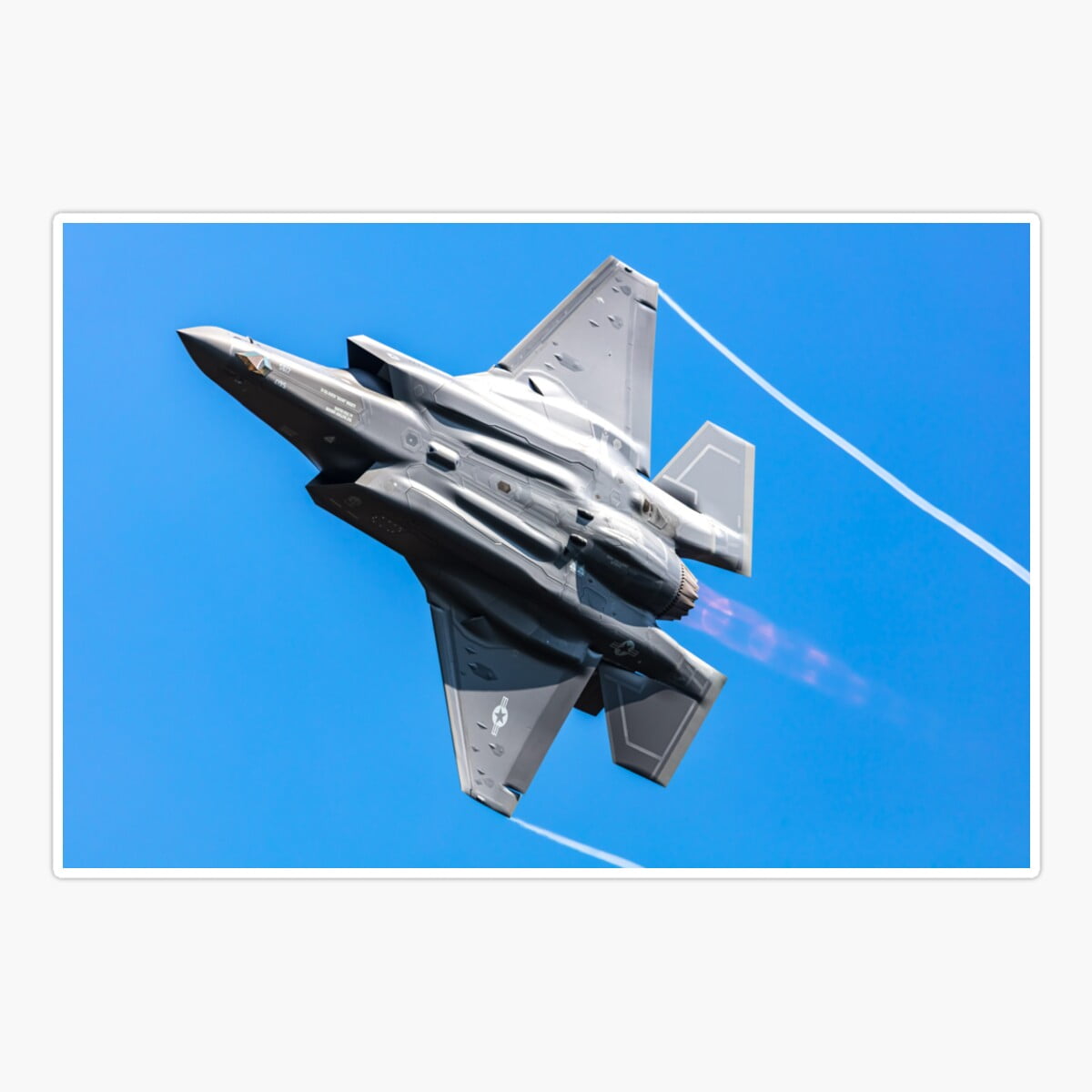 Maneki Us Air Force F-35 Lightning Ii In Flight Er, Phone Decal Water ...