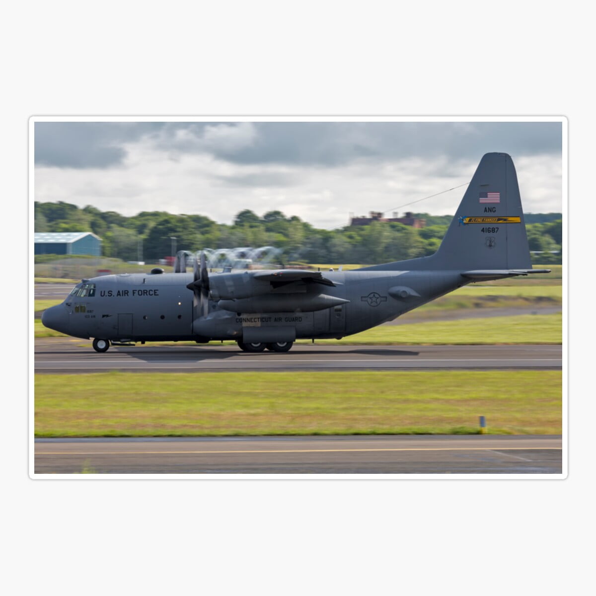 Maneki Us Air Force Lockheed C-130H Hercules L-382 Er, Phone Decal ...