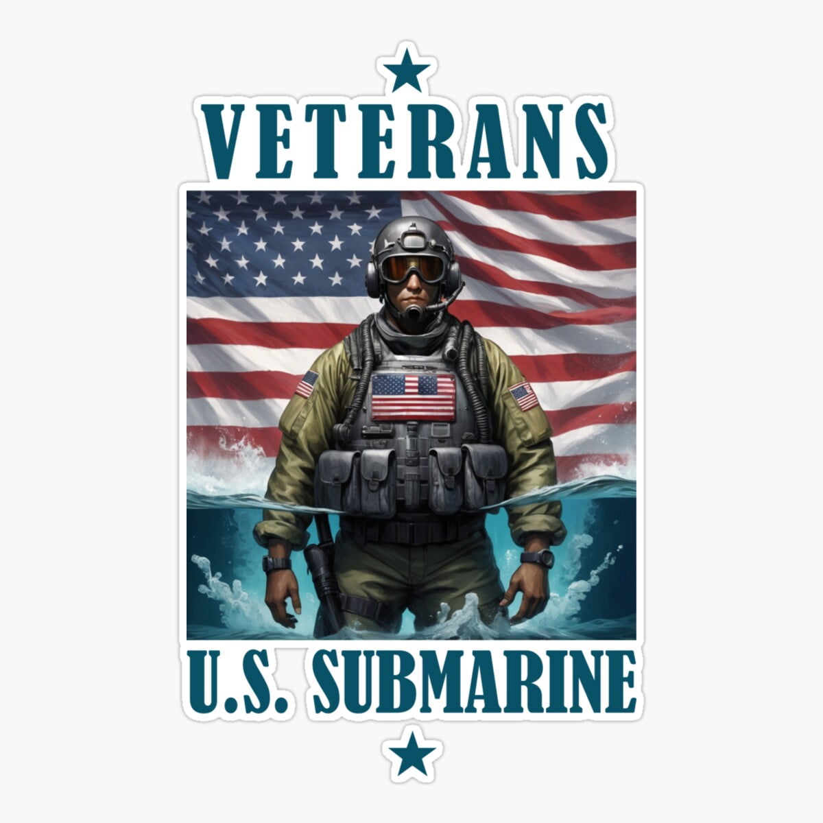 Maneki Us Submarine Navy Veteran Military Er, Phone Decal Water Bottle ...