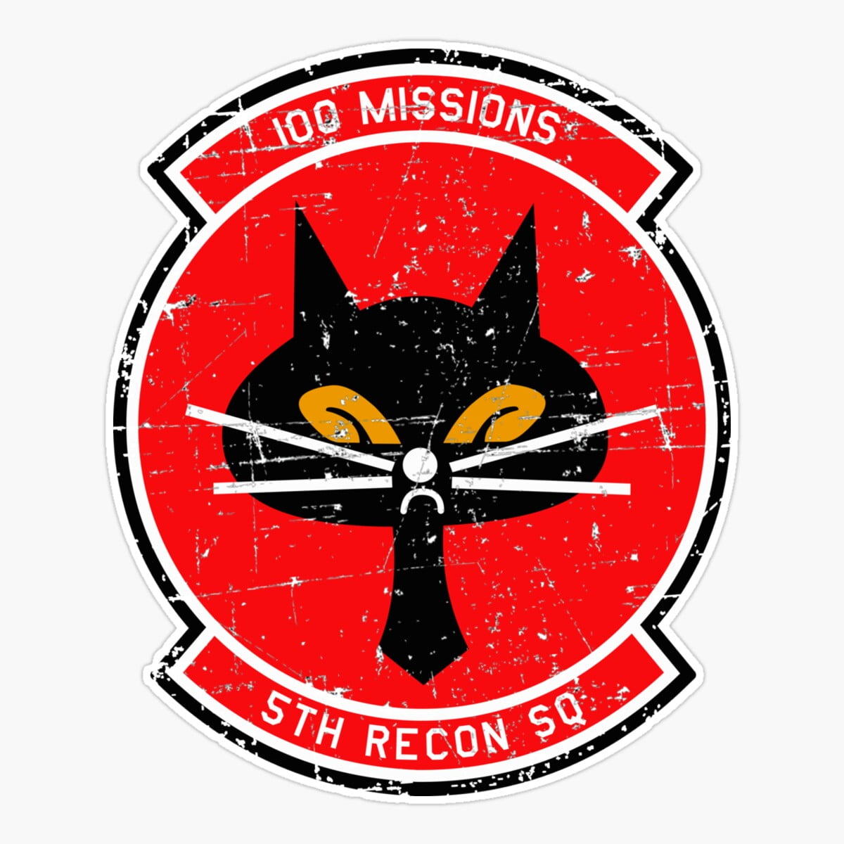 Maneki Usaf - 5Th Reconnaissance Squadron - 100 Missions - Grunge Style ...