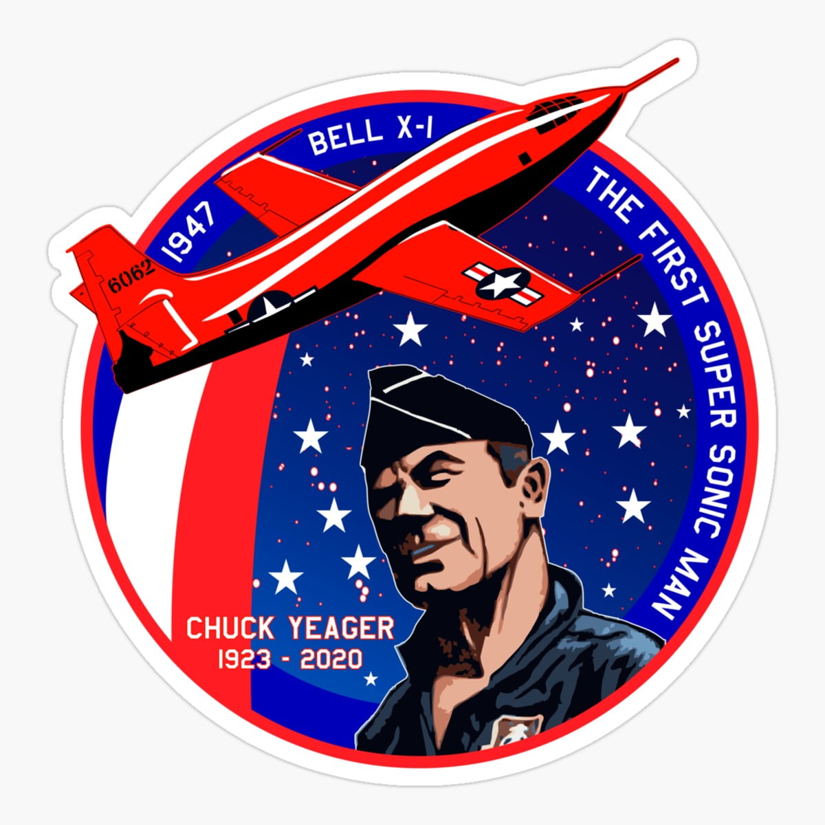 Maneki Usaf - Chuck Yeager - Bell X-1 The First Super Sonic Man - Clean ...