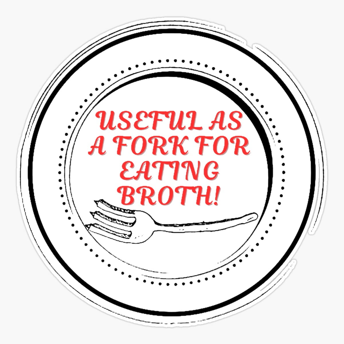 Maneki Useul As A Ork Or Eating Broth Sticker, Phone Decal Water Bottle ...