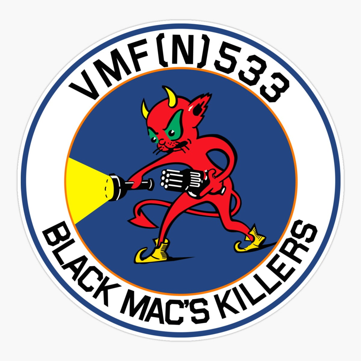 Maneki Usmc - Vma(N) 533 - Marine Night Fighter Squadron - Black Mac'S ...