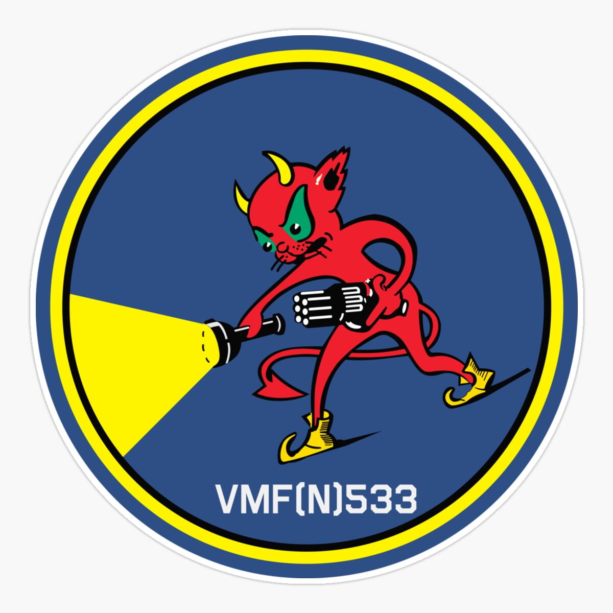 Maneki Usmc - Vma(N) 533 - Marine Night Fighter Squadron - Clean Style ...