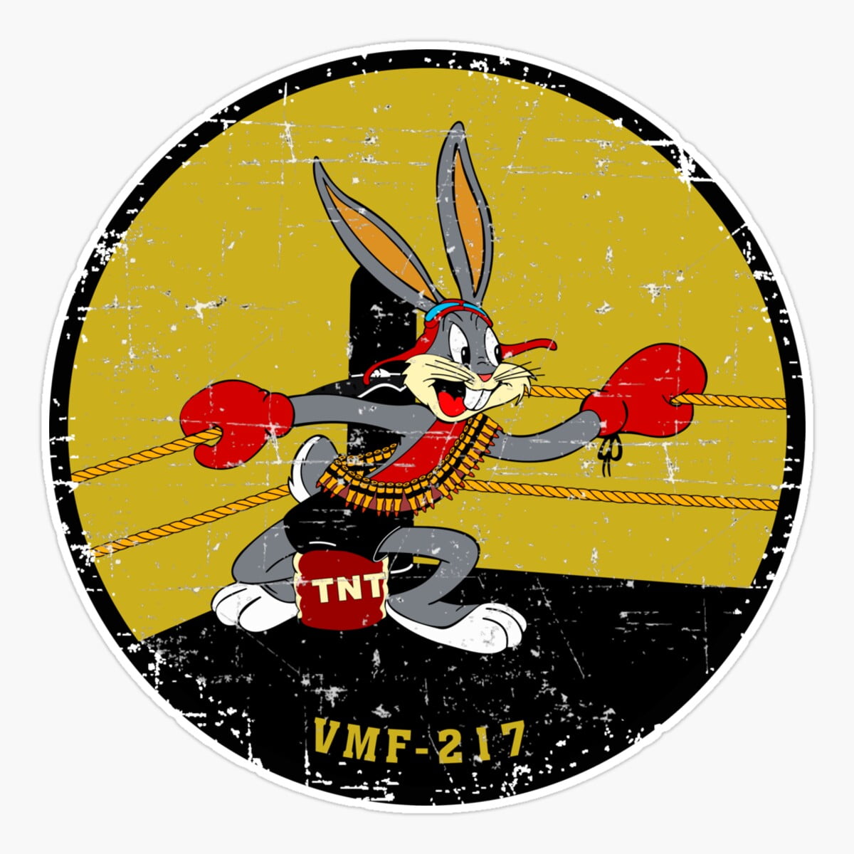 Maneki Usmc - Vmf-217 - Marine Fighter Squadron 217 - Grunge Style Er ...