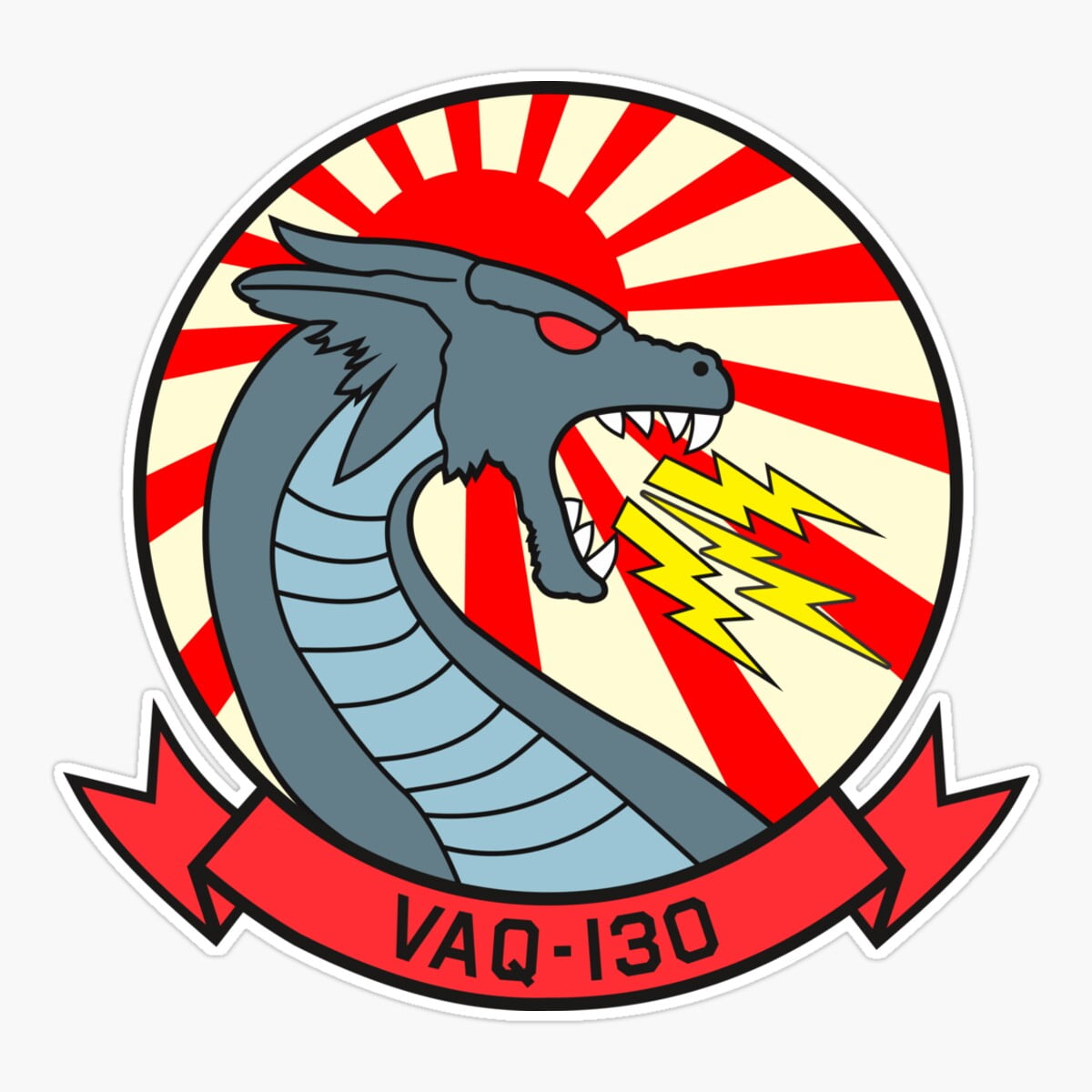 Maneki Usn Vaq-130 - Electronic Attack Squadron 130 - Sun Rise Style Er ...