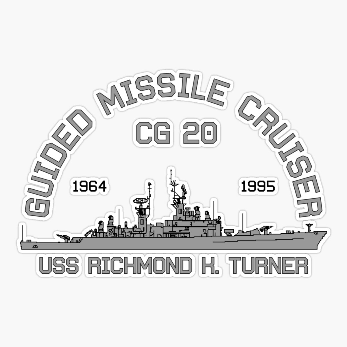 Maneki Uss Richmond K Turner Cg 20 Er, Phone Decal Water Bottle Stickers Car Decals, Funny ...