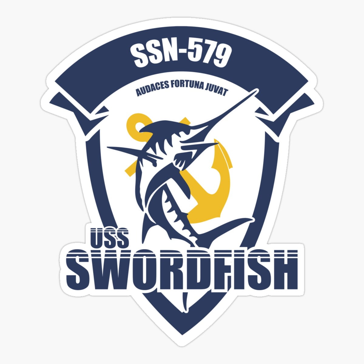 Maneki Uss Swordfish Ssn-579 Er, Phone Decal Water Bottle Stickers Car ...