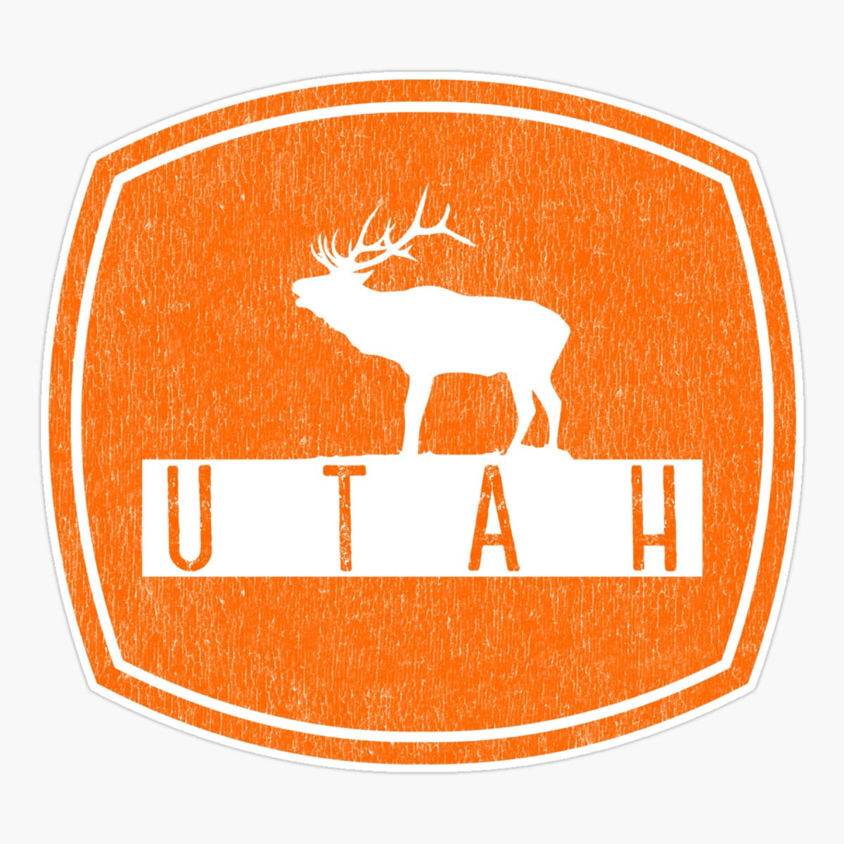 Maneki Utah Elk Orange Design er,Phone Decal Water Bottle Stickers Car ...