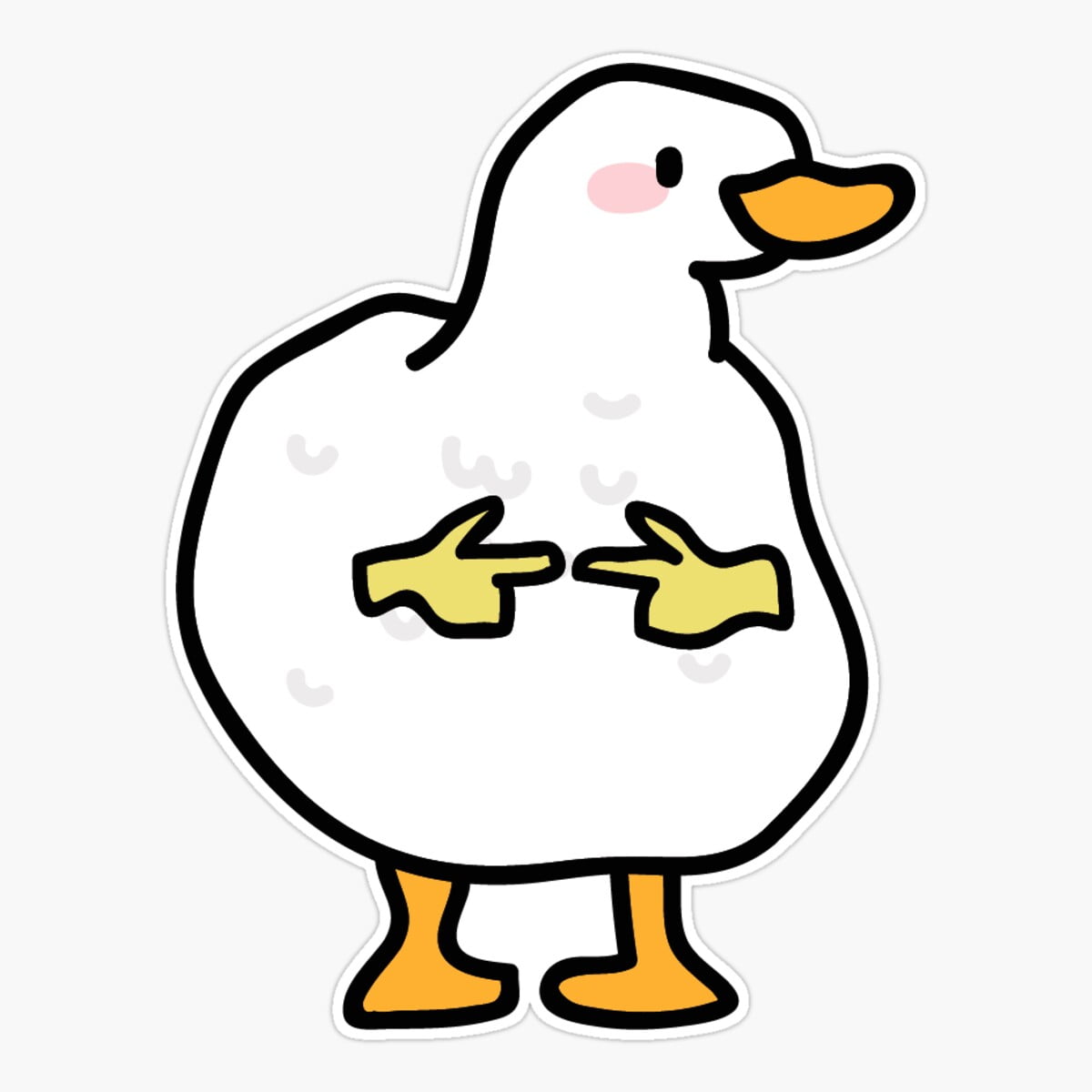 Maneki Uwu Duck Sticker, Phone Decal Water Bottle Stickers Car Decals ...