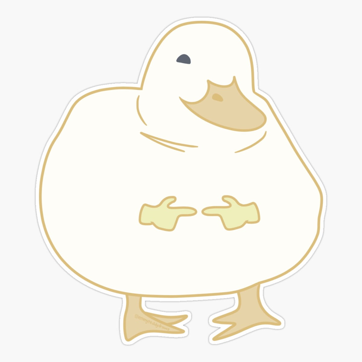 Maneki Uwu Kawaii Meme Duck Sticker, Phone Decal Water Bottle Stickers ...