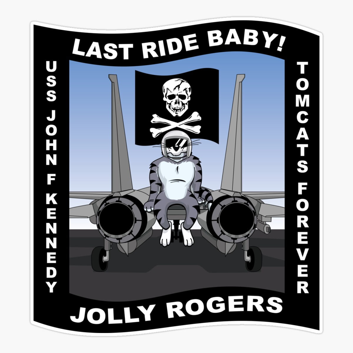 Maneki V-103 Jolly Rogers Last Ride -14 Tomcat Er, Phone Decal Water ...