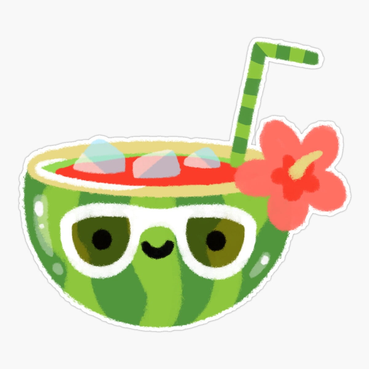 Maneki Vacance Watermelon Sticker, Phone Decal Water Bottle Stickers ...