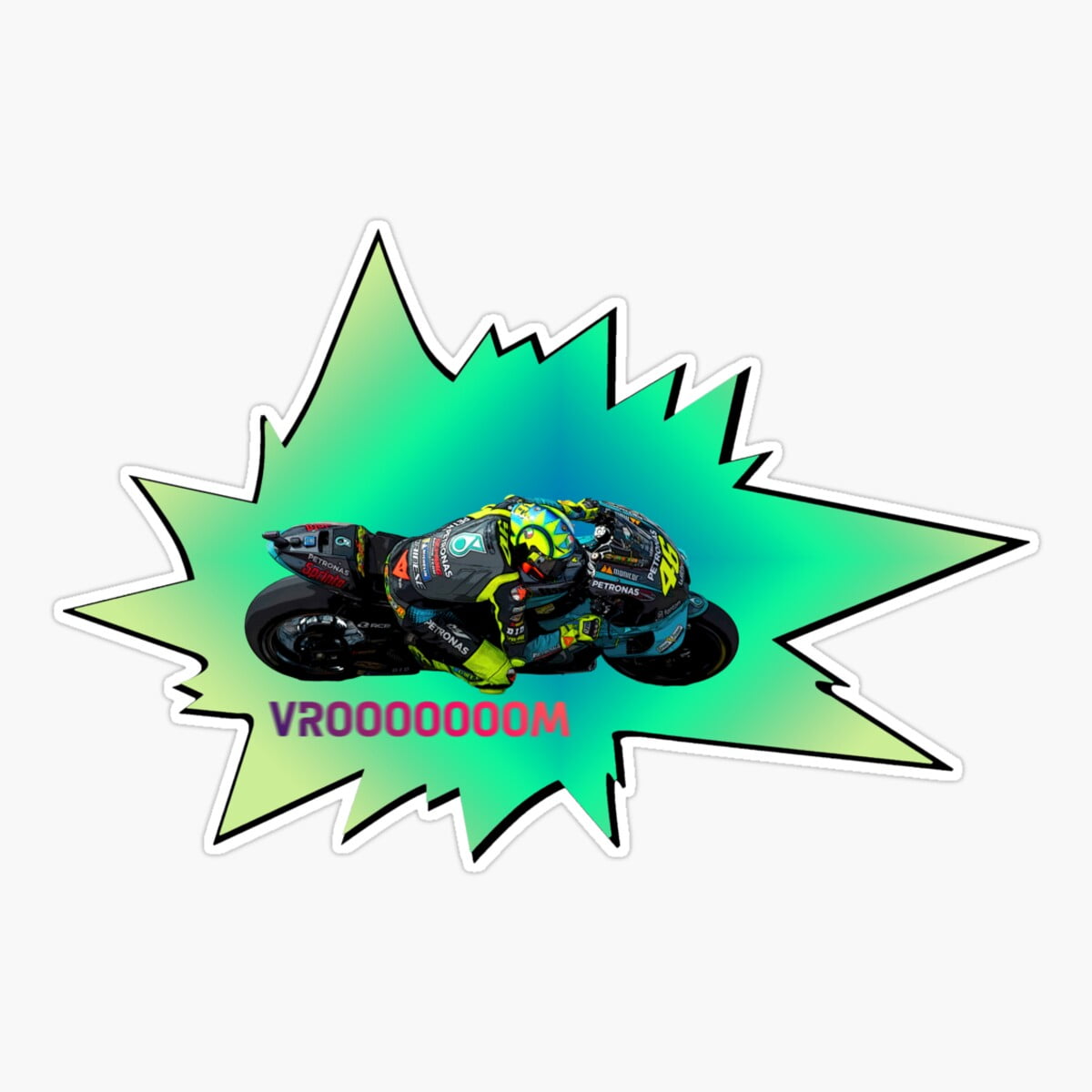 Maneki Valentino Rossi - Vroom Er, Phone Decal Water Bottle Stickers ...