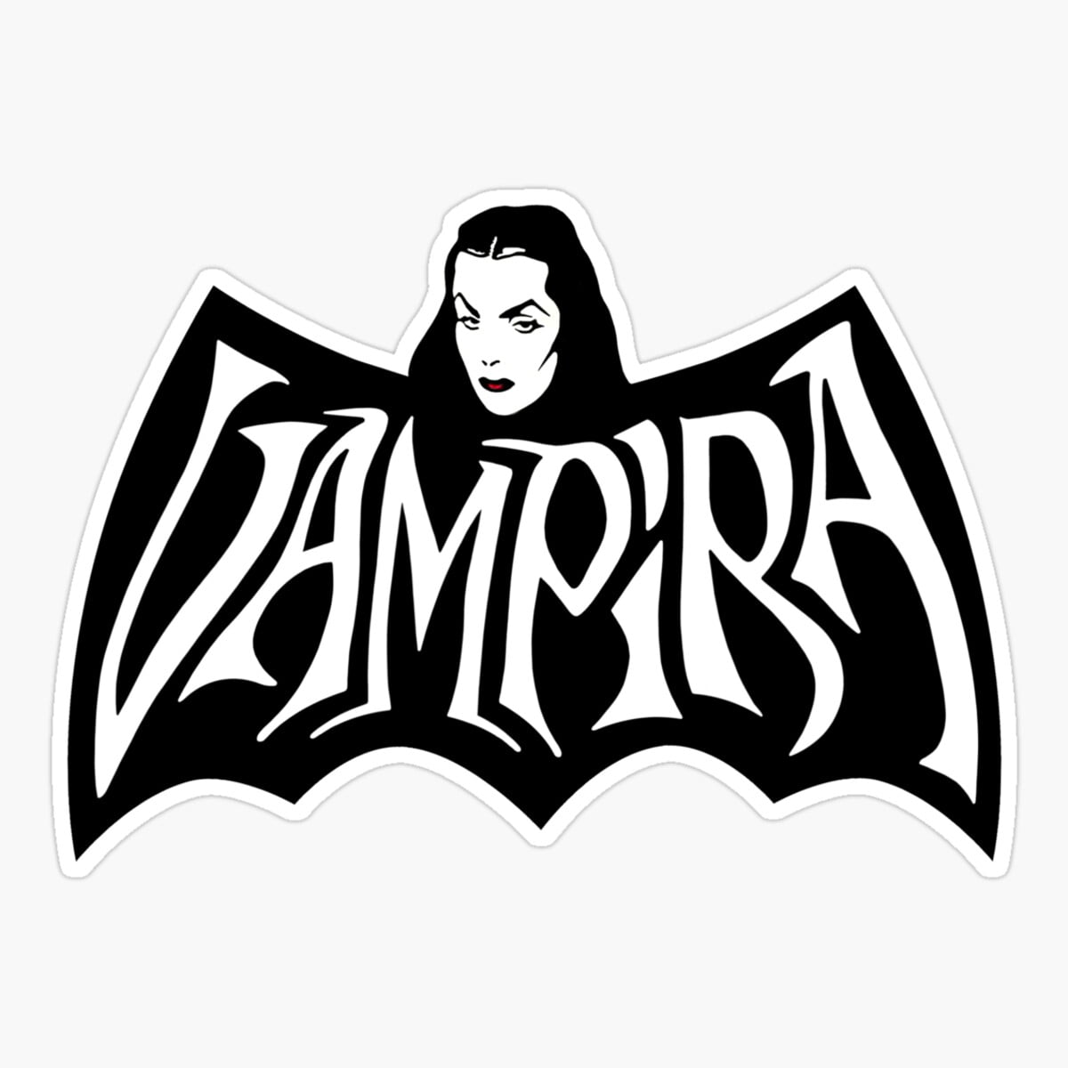 Maneki Vampira Sticker, Phone Decal Water Bottle Stickers Car Decals ...