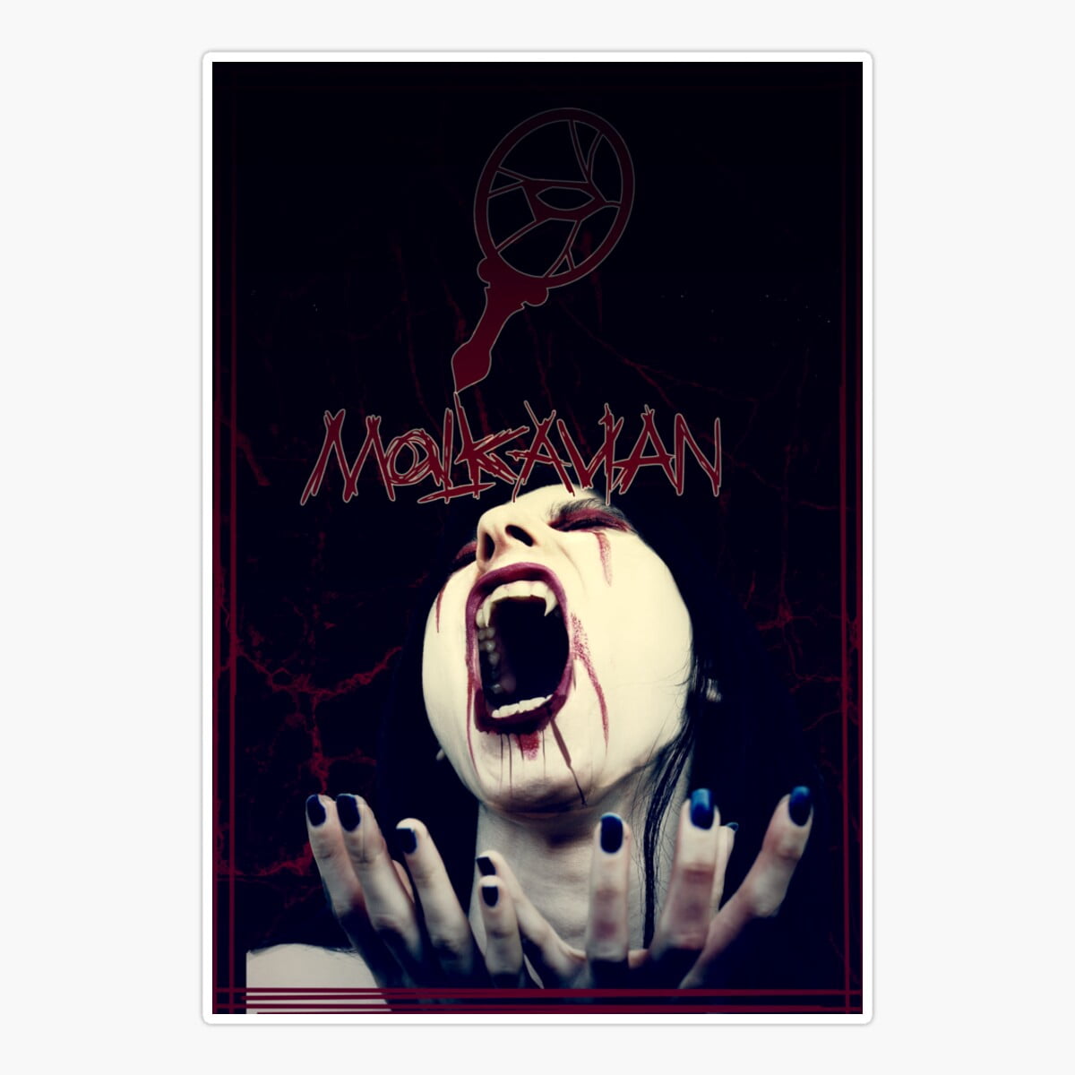 Maneki Vampire - Malkavian Sticker, Phone Decal Water Bottle Stickers ...