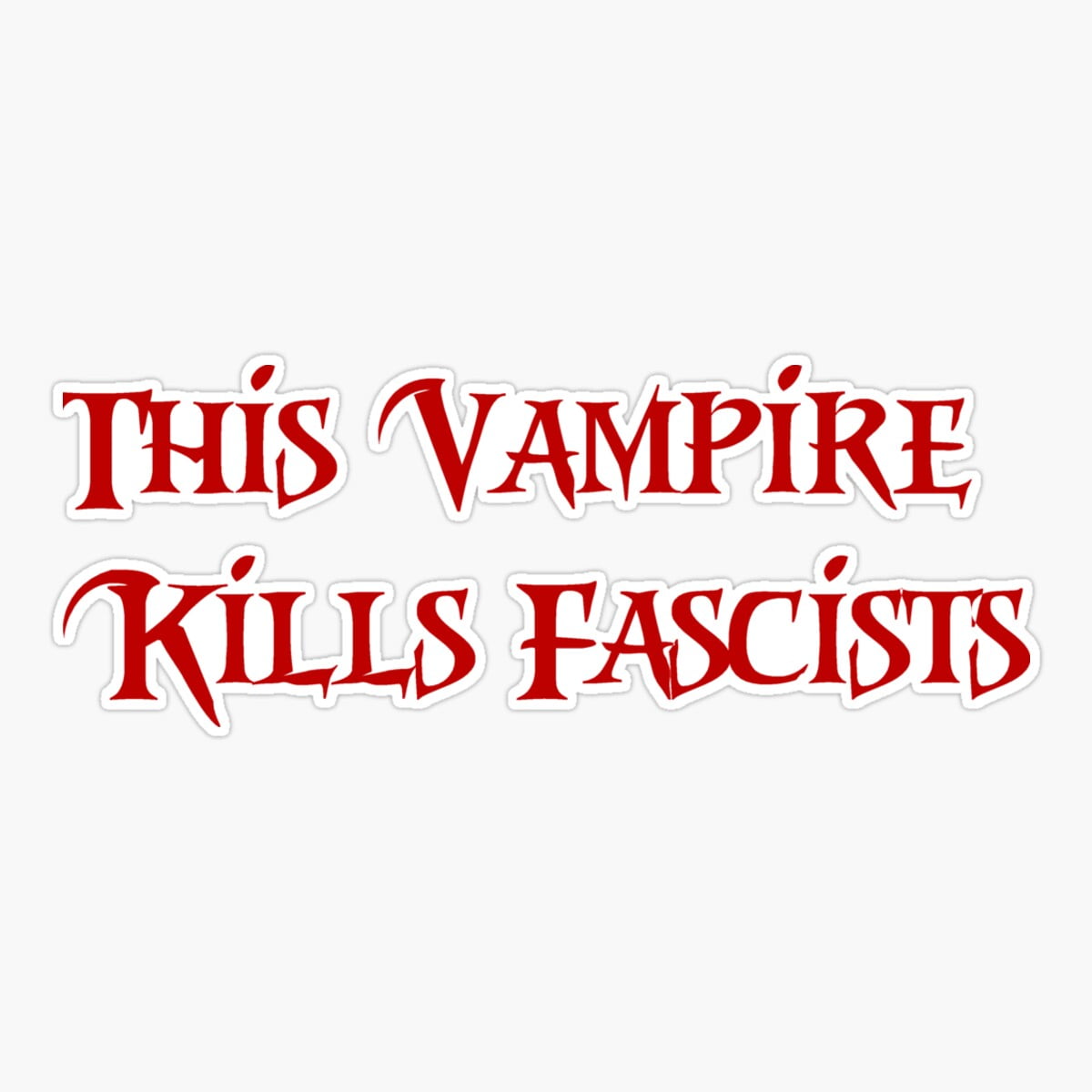 Maneki Vampires Against Fascism Sticker, Phone Decal Water Bottle ...