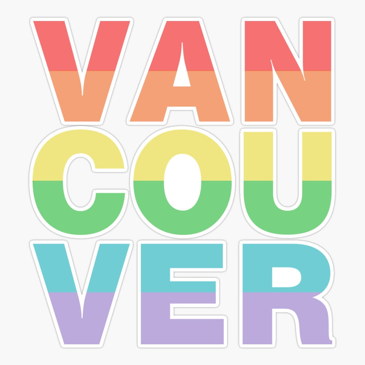 Maneki Vancouver Sticker, Phone Decal Water Bottle Stickers Car Decals ...