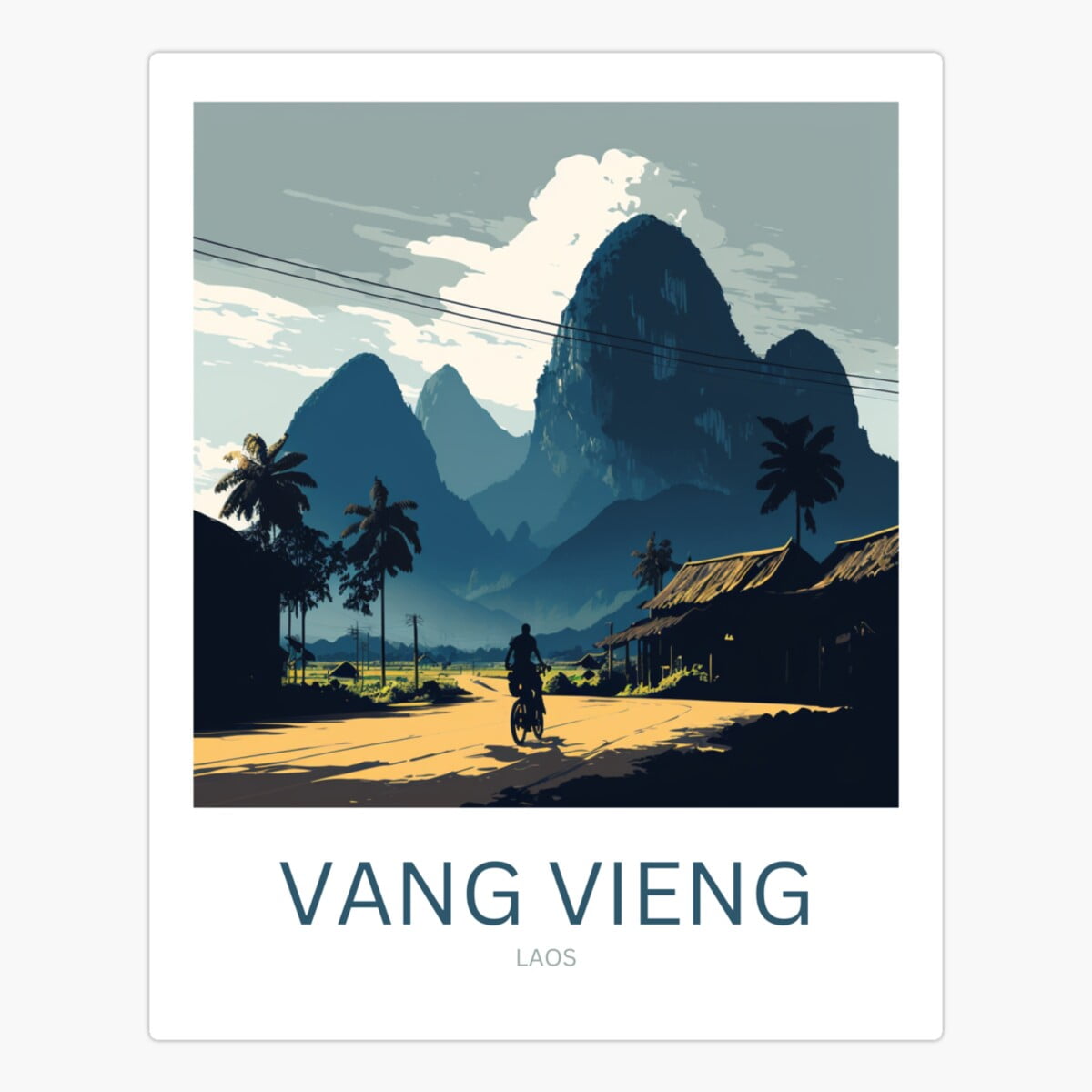 Maneki Vang Vieng, Laos Sticker, Phone Decal Water Bottle Stickers Car ...