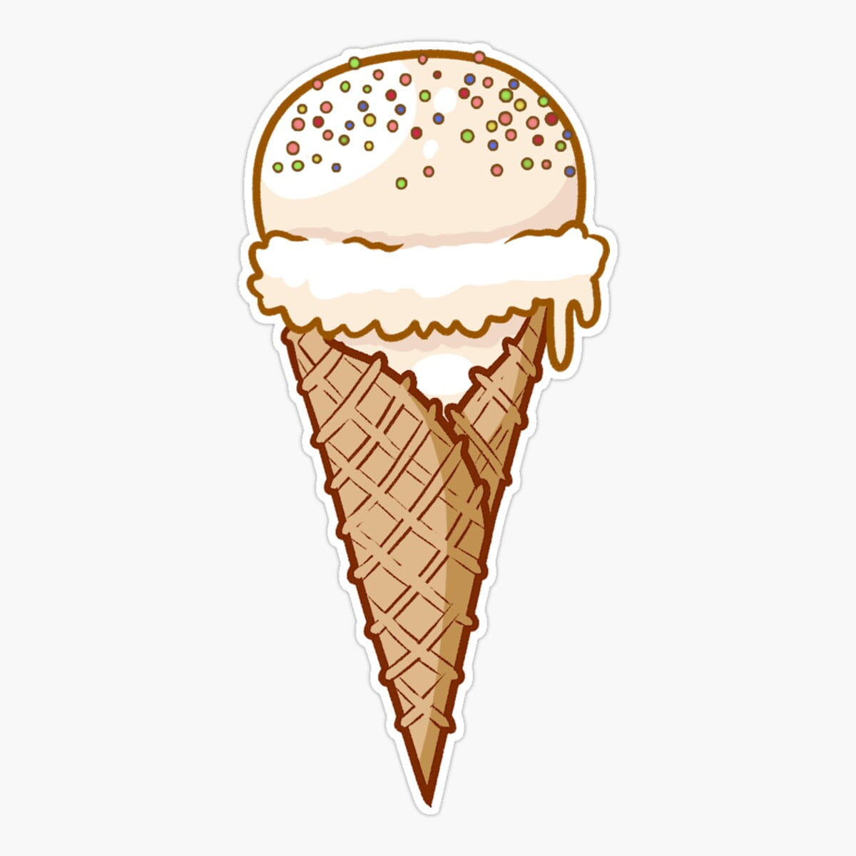 Maneki Vanilla Icecream Sticker, Phone Decal Water Bottle Stickers Car ...